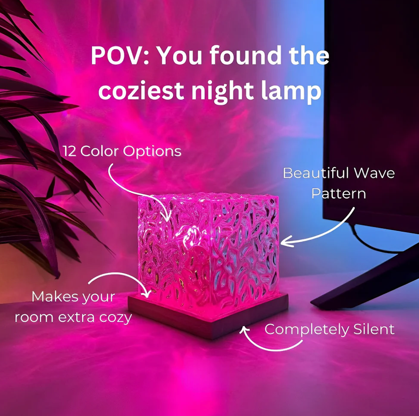 Rotating Water Ripple Night Light Aura Lamp – EarthyAura
